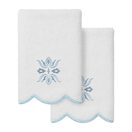 Click here for Linum Home Textiles Flower Crest Scallop 2-pc. Emb... prices