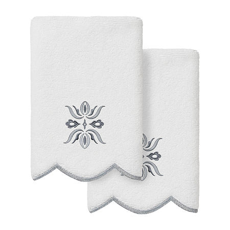 Click here for Linum Home Textiles Flower Crest Scallop 2-pc. Emb... prices
