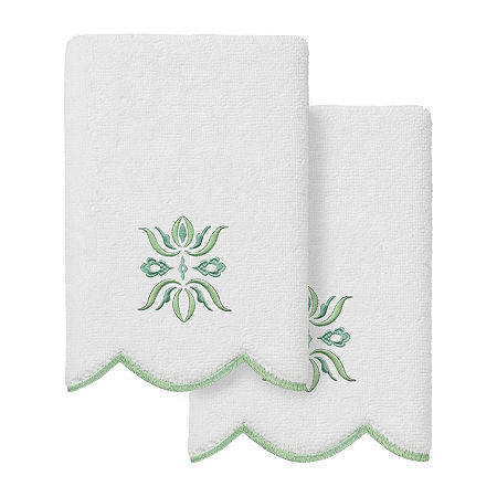 Click here for Linum Home Textiles Flower Crest Scallop 2-pc. Emb... prices