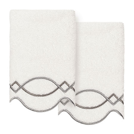 Click here for Linum Home Textiles Diamond Chain Scallop 2-pc. Fi... prices