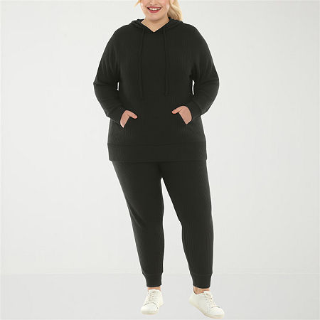 Click here for White Mark Plus Size Super Soft Two Piece Ribbed S... prices