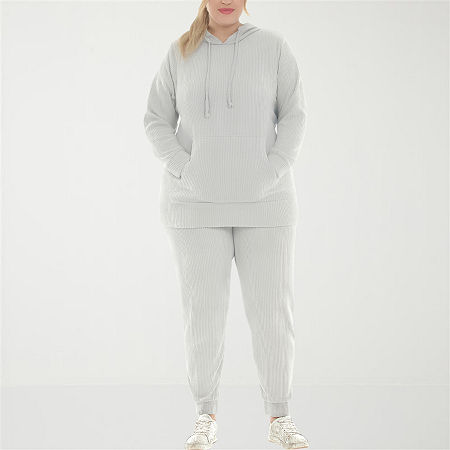 Click here for White Mark Plus Size Super Soft Two Piece Ribbed S... prices