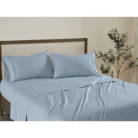 Click here for Brooklyn Loom Solid Cotton Percale 4-Pc. Sheet Set... prices