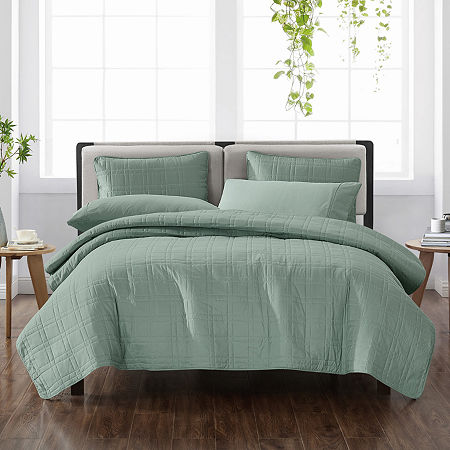 Click here for Cannon Heritage Solid Quilt Set  One Size  Green prices