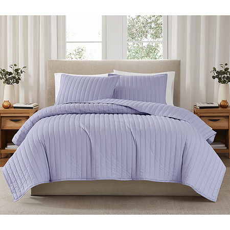 Click here for Brooklyn Loom Solid Cotton Percale Quilt Set  One... prices