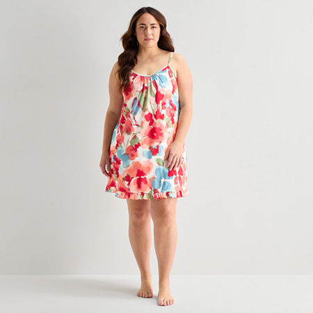 Click here for Ambrielle Womens Plus Crew Neck Chemise  1x  Orang... prices