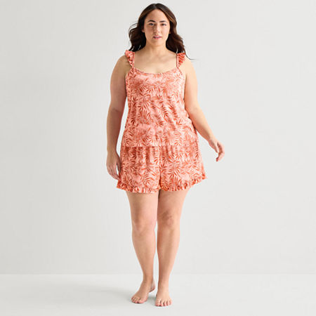 Click here for Ambrielle Womens Square Neck Sleeveless 2-pc. Plus... prices