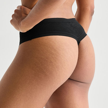 Click here for Ambrielle Smooth Lace Thong Panty  X-large  Black prices