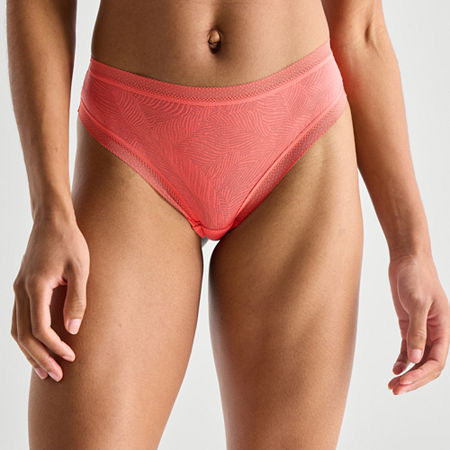 Click here for Ambrielle Smooth Lace Thong Panty  Medium  Pink prices