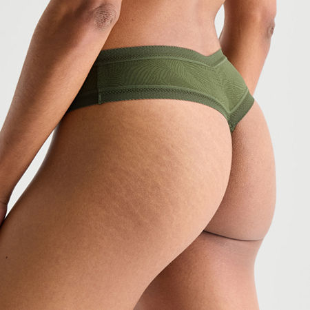 Click here for Ambrielle Smooth Lace Thong Panty  X-large  Green prices