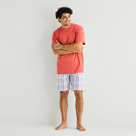 Click here for St. Johns Bay Mens Pajama Shorts  Large  Red prices