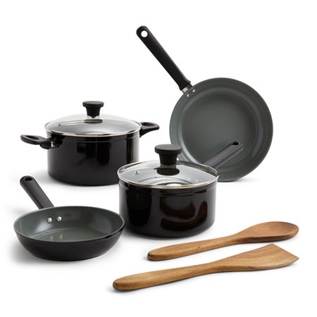 Click here for Cooks Ceramic 8-pc. Cookware Set  One Size  Black prices