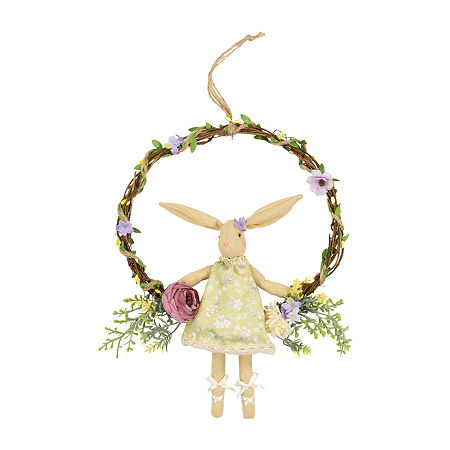 Click here for Northlight 10 Green Girl Bunny Artificial Floral W... prices