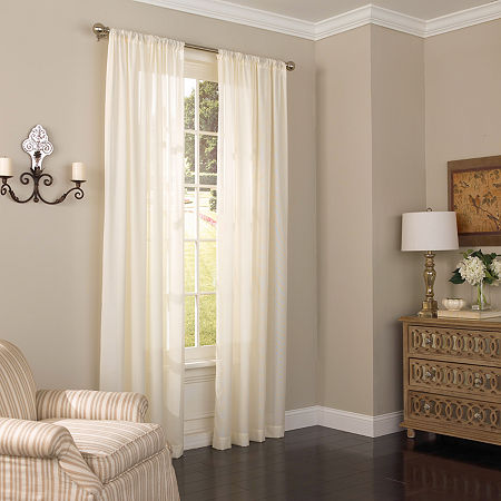 Click here for Eclipse Chelsea Rod Pocket Sheer Single Curtain Pa... prices