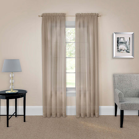 Click here for Eclipse Victoria Voile Rod Pocket Sheer Set of 2 C... prices