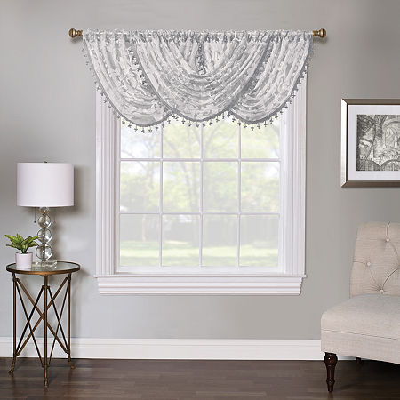 Click here for Regal Home Lombardi Floral Rod Pocket Waterfall Va... prices