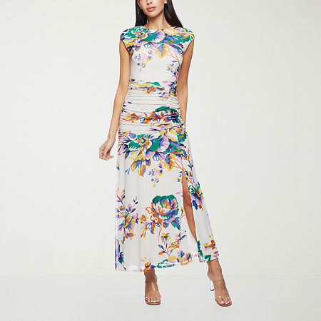 Click here for Premier Amour Womens Sleeveless Midi Floral Sheath... prices