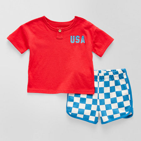 Click here for Okie Dokie Baby Boys 2-pc. Short Set  Nb-0m  Blue prices