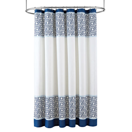 Click here for Liz Claiborne Logo Shower Curtain  One Size  Blue prices