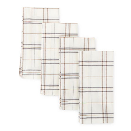 Click here for Linden Street Windowpane 4-pc. Napkins  One Size... prices