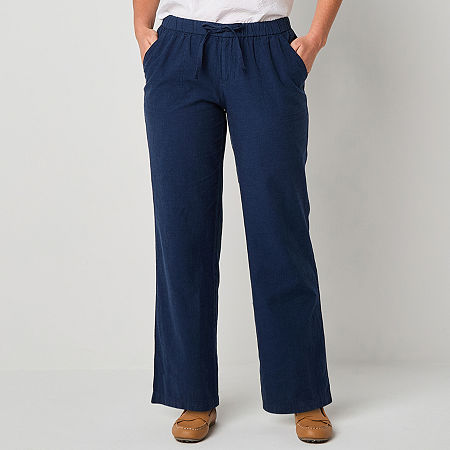Click here for Liz Claiborne Linen Womens Wide Leg Mid Rise Loose... prices