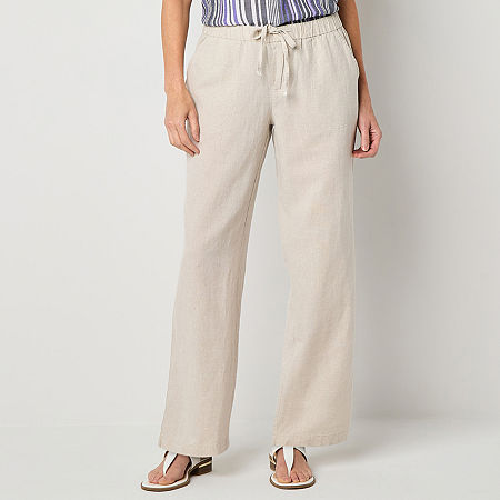 Click here for Liz Claiborne Linen Womens Wide Leg Mid Rise Loose... prices