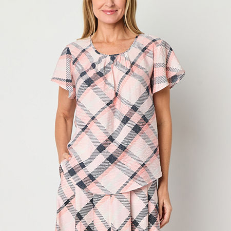 Click here for Liz Claiborne Womens Scoop Neck Short Sleeve Blous... prices