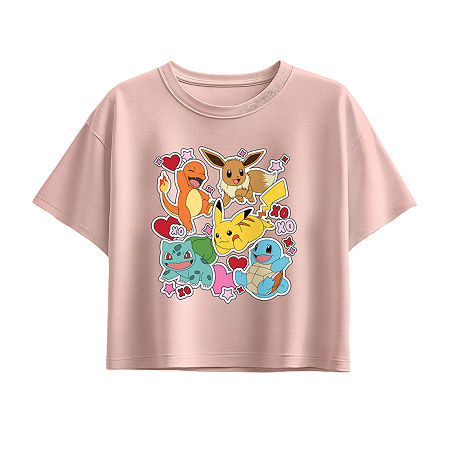 Click here for Big Kid Girls Round Neck Short Sleeve Regular Fit... prices