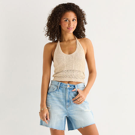 Click here for Arizona Womens Juniors Halter Neck Sleeveless Tank... prices