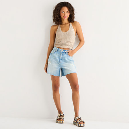 Click here for Arizona Womens Mid Rise Juniors Denim Short  10  B... prices
