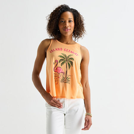 Click here for St. Johns Bay Womens Round Neck Tank Top  Large  O... prices