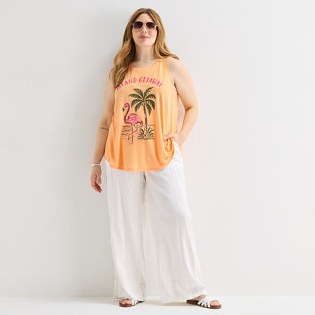 Click here for St. Johns Bay Womens Plus Round Neck Sleeveless Ta... prices