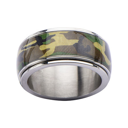Click here for Mens Camo Stainless Steel Ring  13  White prices