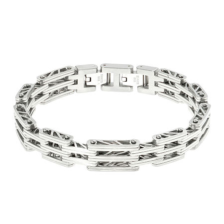 Click here for Mens Stainless Steel Chain Bracelet with Lock Exte... prices