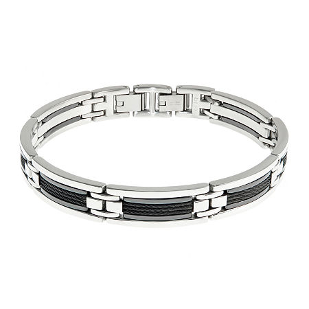 Click here for Mens Stainless Steel Chain and Ceramic Link Bracel... prices