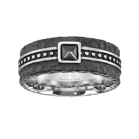 Click here for Mens Cubic Zirconia Black Stainless Steel Band  11... prices