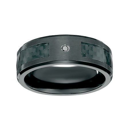 Click here for Mens Diamond Accent Black Zirconium Band Ring  9... prices