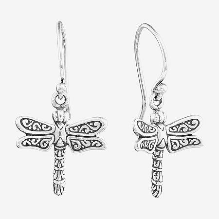 Click here for Bali Inspired Womens Sterling Silver Round Drop Ea... prices