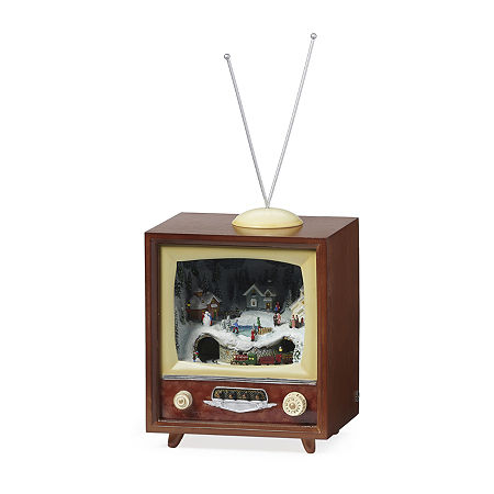 Click here for Roman 10.5H Led Tv Train Plays Music Christmas Tab... prices