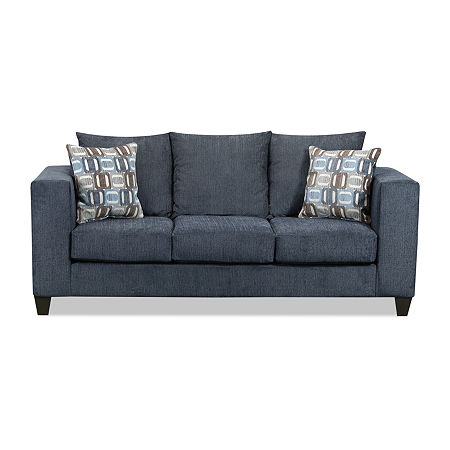 Click here for Olivia Contemporary Chenille Sofa  One Size  Blue prices