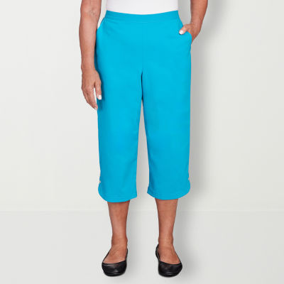 Alfred Dunner Tradewinds Mid Rise Capris, Color: Teal - JCPenney