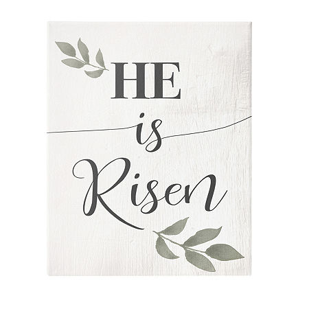Click here for Stupell Industries He Is Risen Faith Canvas Art  O... prices