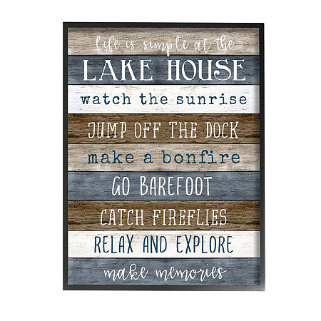 Click here for Stupell Industries Life Is Simple Lake House List... prices