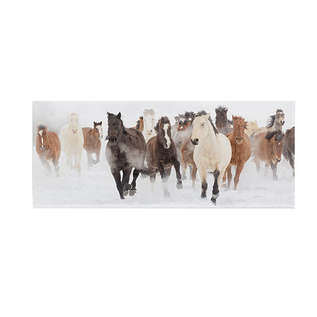 Click here for Stupell Industries Wild Horses Herd Foggy Winter C... prices