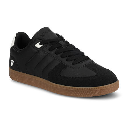 Vance Co. Mens Pele Comfort Low Top Flexible Court Sneaker - Black