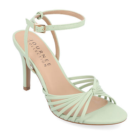 Journee Collection Womens Vanita Stiletto Strappy Dress Sandals - Sage