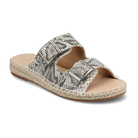 Journee Collection Womens Tresah Double Strap Espadrille Sandals - Snake