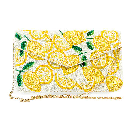 Click here for SOL and MER Beaded Flap Beaded Clutch  One Size  Y... prices