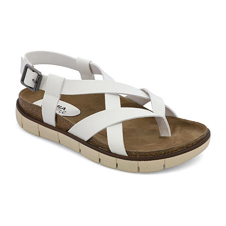 Click here for Mia Amore Womens Elain Adjustable Strap Flat Sanda... prices