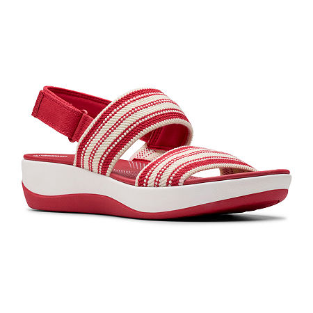 Click here for Clarks Womens Arla Stroll Sandals  6 Medium  Red prices
